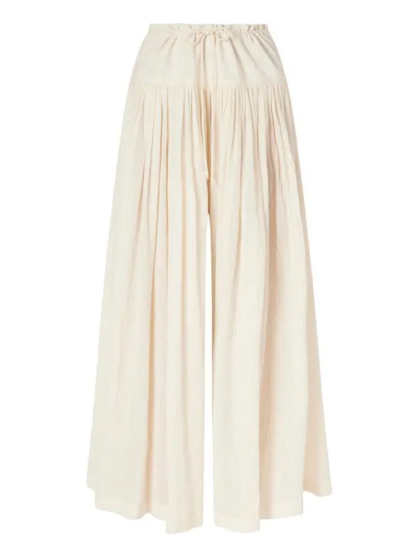 THE ROW Berenice Pleated Wide-leg Pants - Neutrals