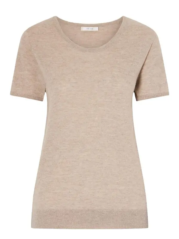 THE ROW Nova Cashmere T-shirt - Neutrals