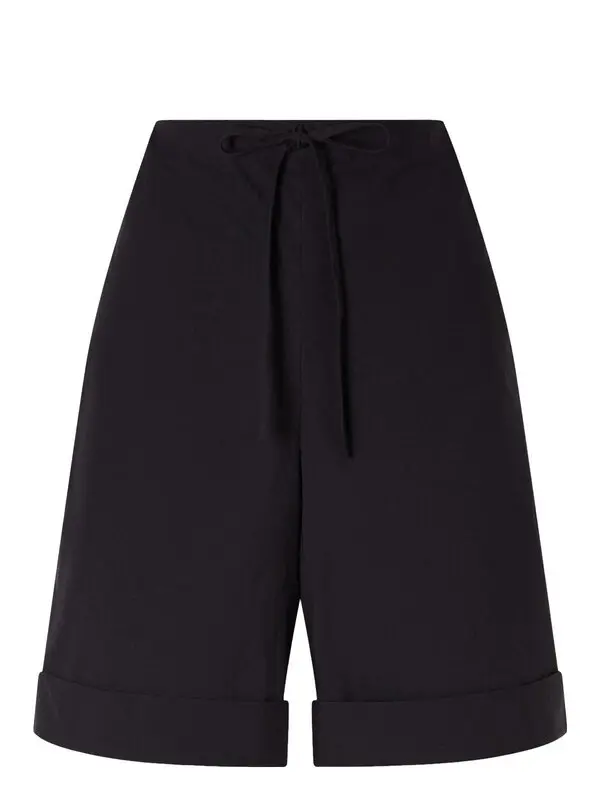 THE ROW Emiliano Cotton-poplin Shorts - Black