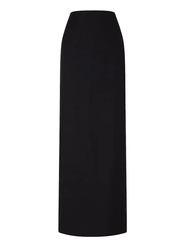 THE ROW Bartelle Wool Maxi Skirt - Black