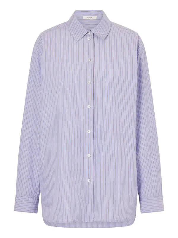 THE ROW Sisilia Cotton-poplin Shirt - Blue