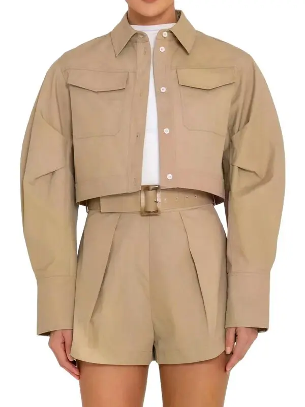 SANS FAFF Cropped Torino Jacket - Neutrals