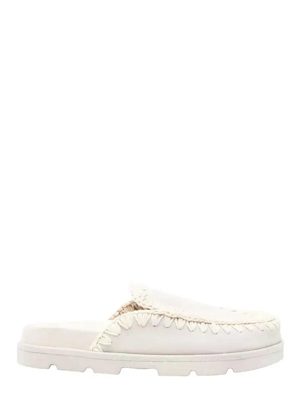 Mou Almond Suede Slippers - Neutrals