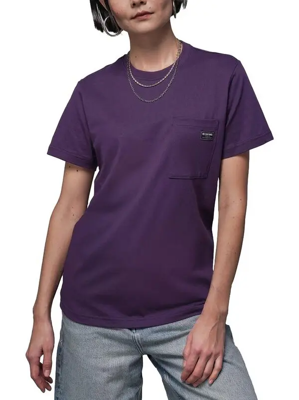 WILDFANG The Everyday Pocket Tee - Plum