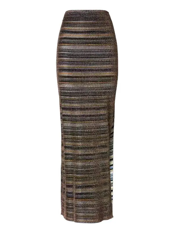 Missoni Striped Maxi Skirt - Brown