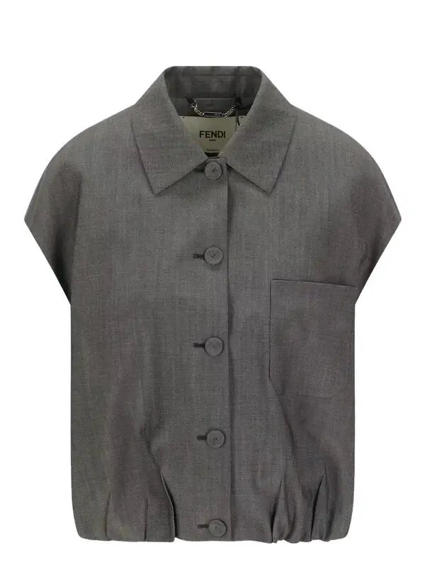 Fendi Buttoned Jacket - Grey