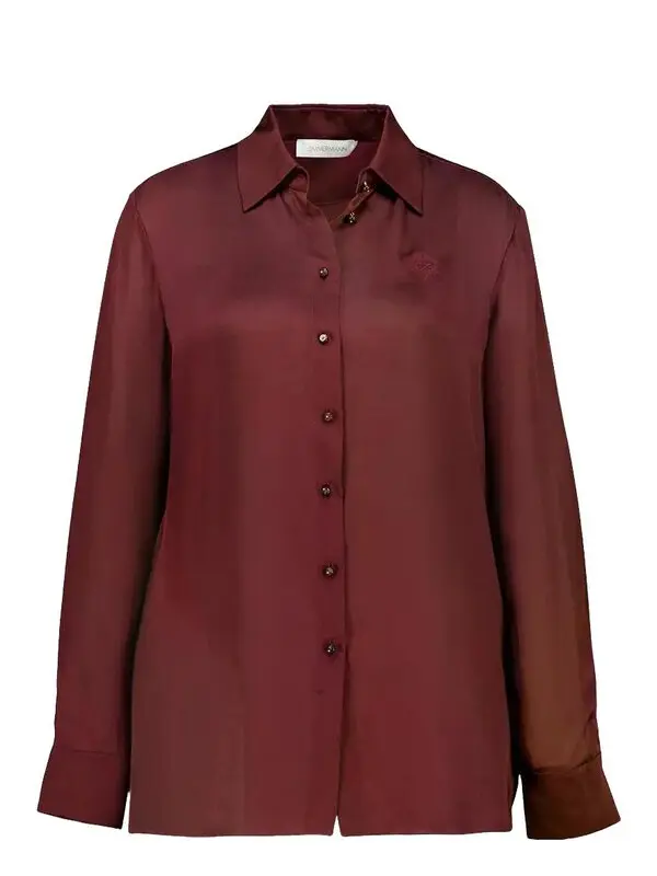 Zimmermann Embroidered Buttoned Shirt - Red