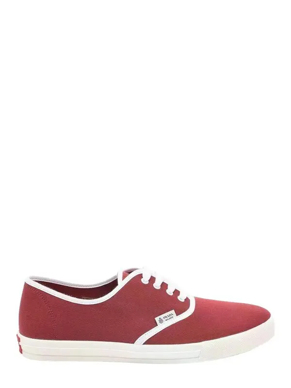 Prada Drill Lace-up Sneakers - Red