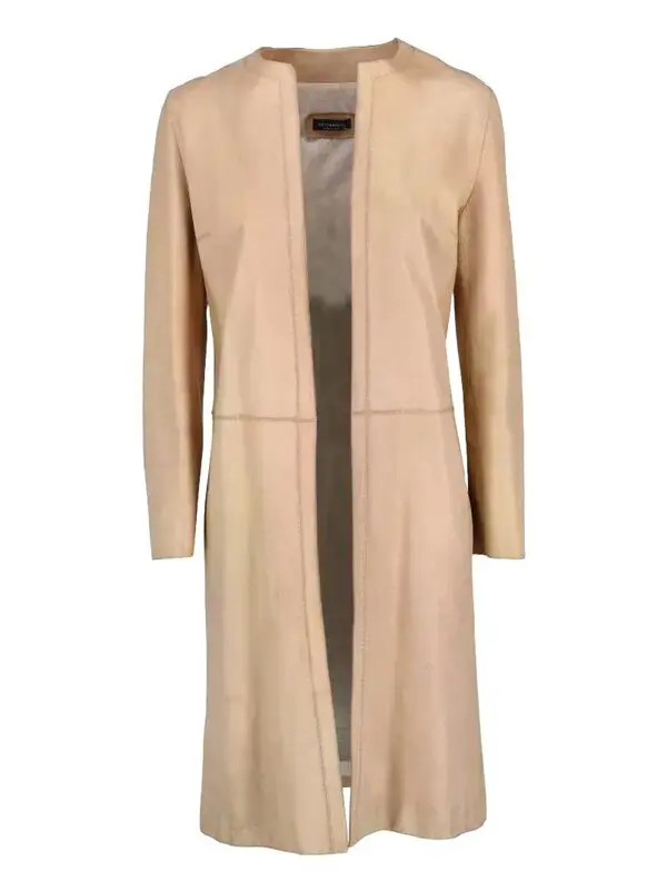 HETTABRETZ Leather Long Coat - Neutrals