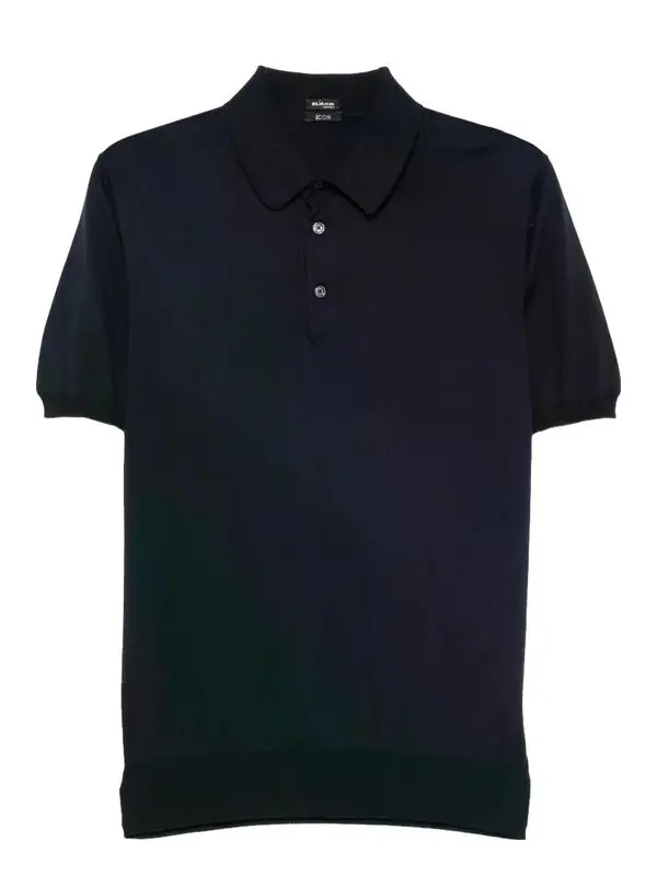 Kiton Buttoned Polo Shirt - Blue