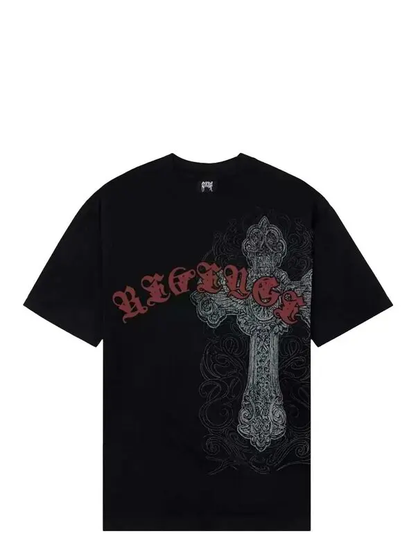 REVENGE Spike Cross T-shirt - Black