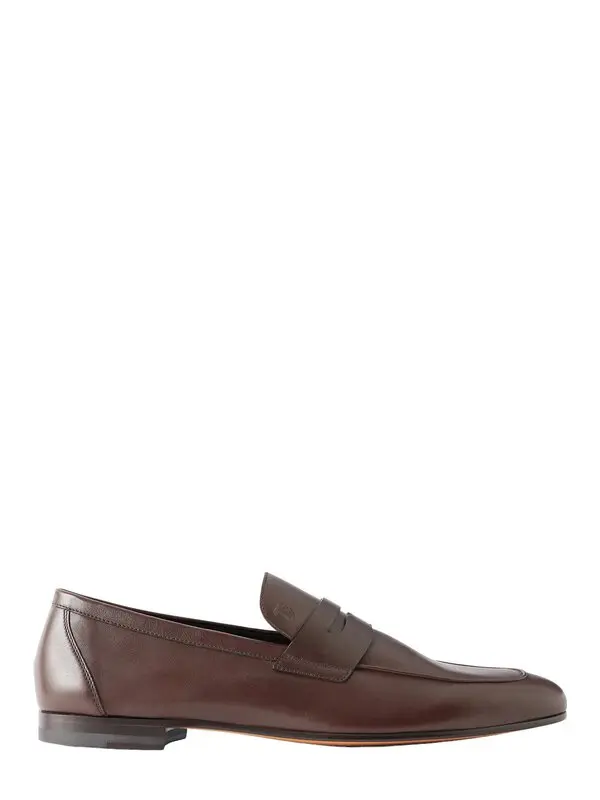 TOD'S Leather Penny Loafers - Brown