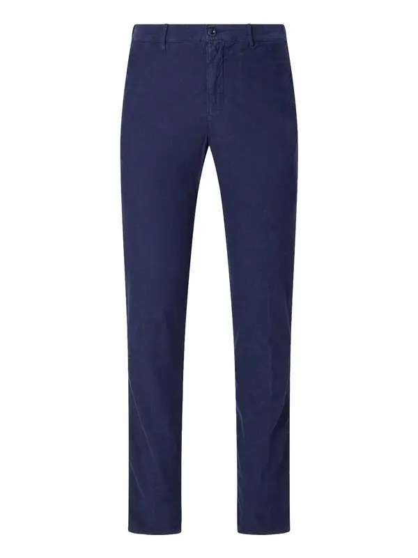 SLOWEAR Straight-leg Cotton-corduroy Trousers - Blue