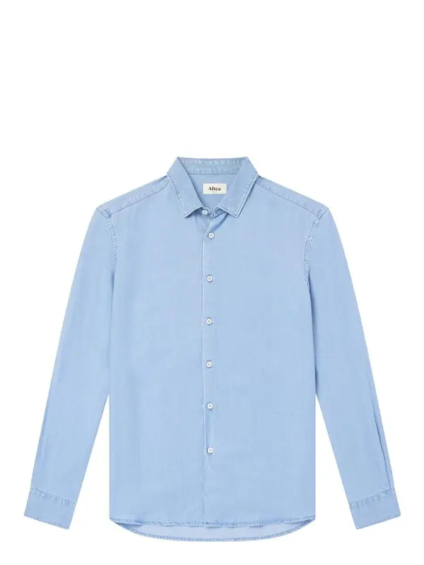 Altea Scott Lyocell-chambray Shirt - Blue