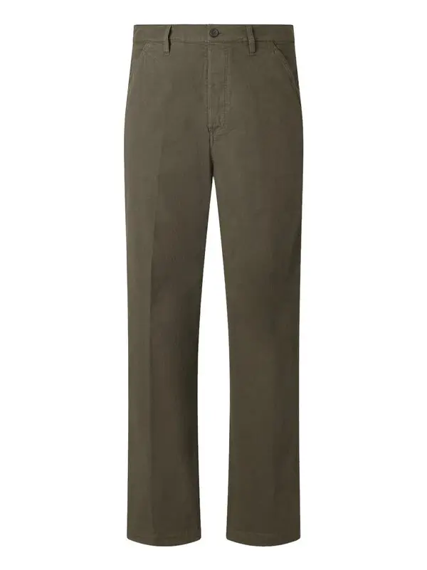 Dries Van Noten Straight-leg Stretch-cotton Twill Trousers - Green