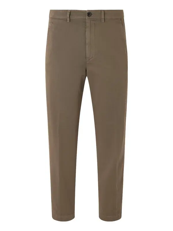 Dries Van Noten Straight-leg Cotton-twill Trousers - Brown
