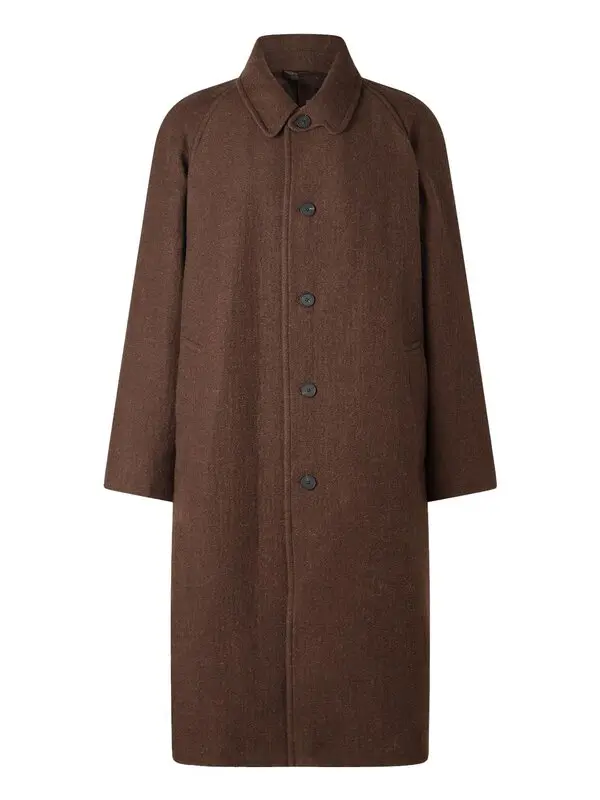 KAPTAIN SUNSHINE Umbrella Wool-blend Car Coat - Brown
