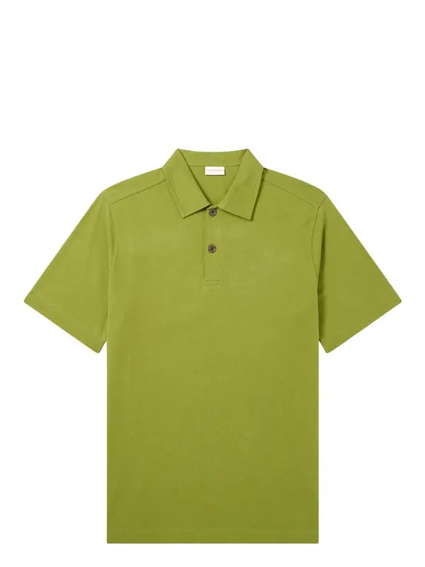 Dries Van Noten Cotton-jersey Polo Shirt - Green