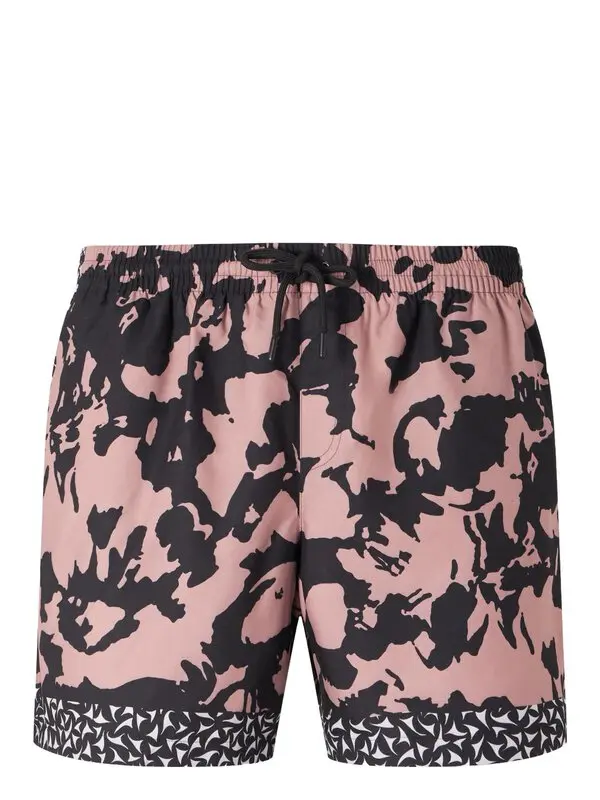 Dries Van Noten Straight-leg Mid-length Printed Swim Shorts - Pink