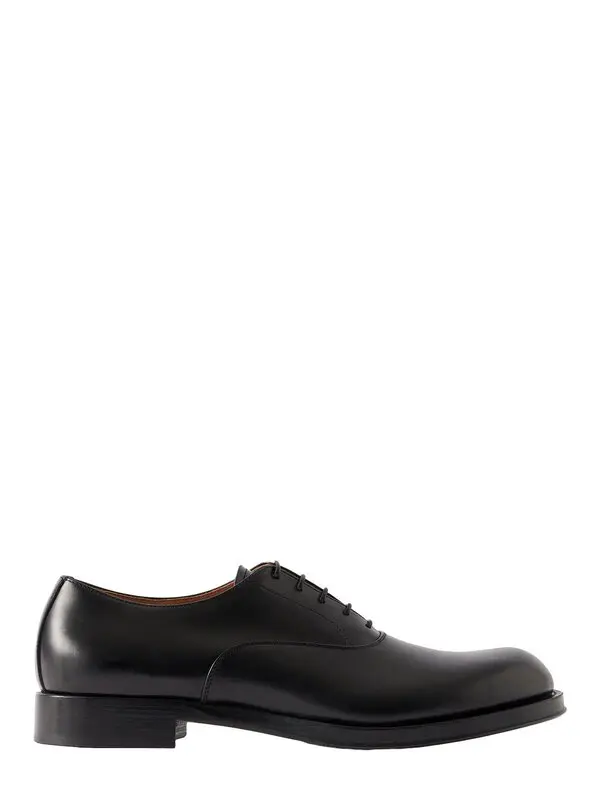 Dries Van Noten Leather Derby Shoes - Black
