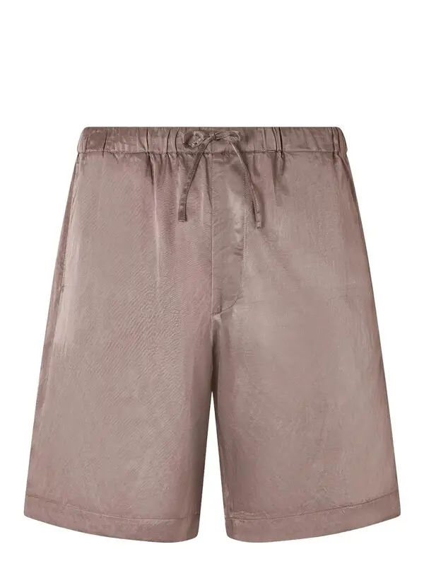 Dries Van Noten Straight-leg Twill Drawstring Shorts - Pink