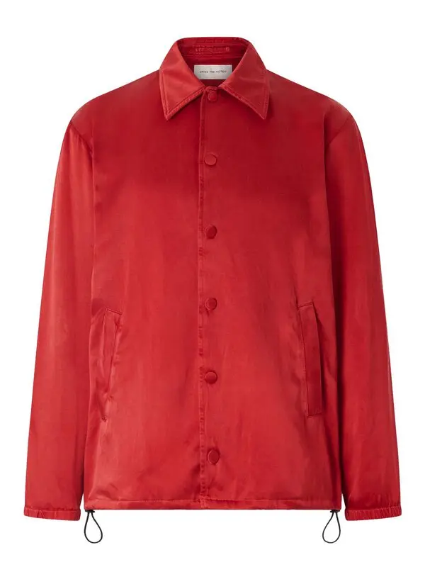 Dries Van Noten Satin Blouson Jacket - Red