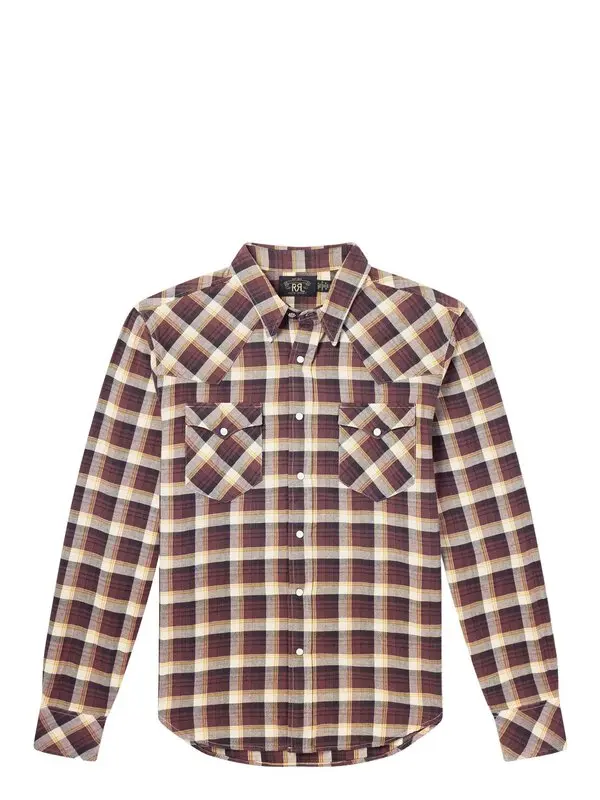 Ralph Lauren Checked Cotton-twill Shirt - Brown