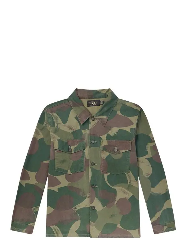 Ralph Lauren Camouflage-print Cotton-canvas Shirt - Green