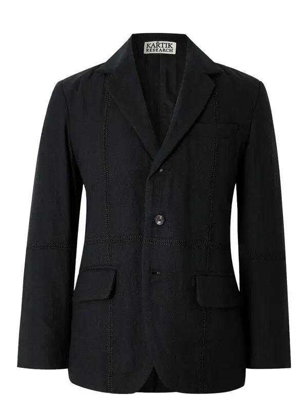 KARTIK RESEARCH Rabari Wool Suit Jacket - Black