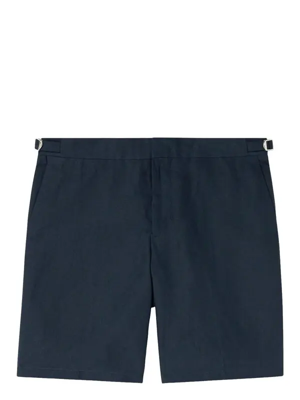 Orlebar Brown Norwich Straight-leg Linen Shorts - Blue