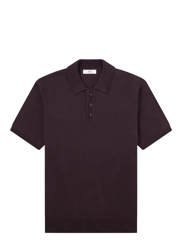Mr P. Milano Cotton Polo Shirt - Brown