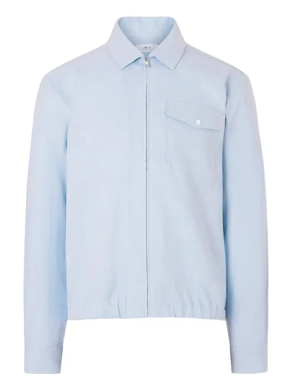 Mr P. Linen Shirt Jacket - Blue