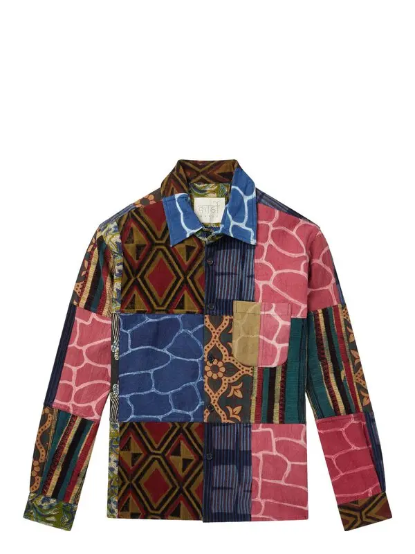 KARDO Luis Printed Patchwork Cotton Shirt - Multi