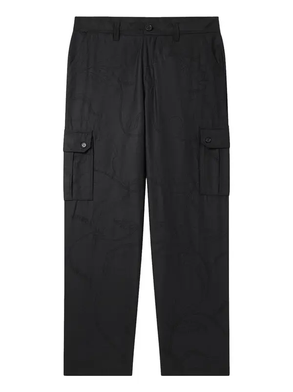 KARDO Straight-leg Trousers - Black