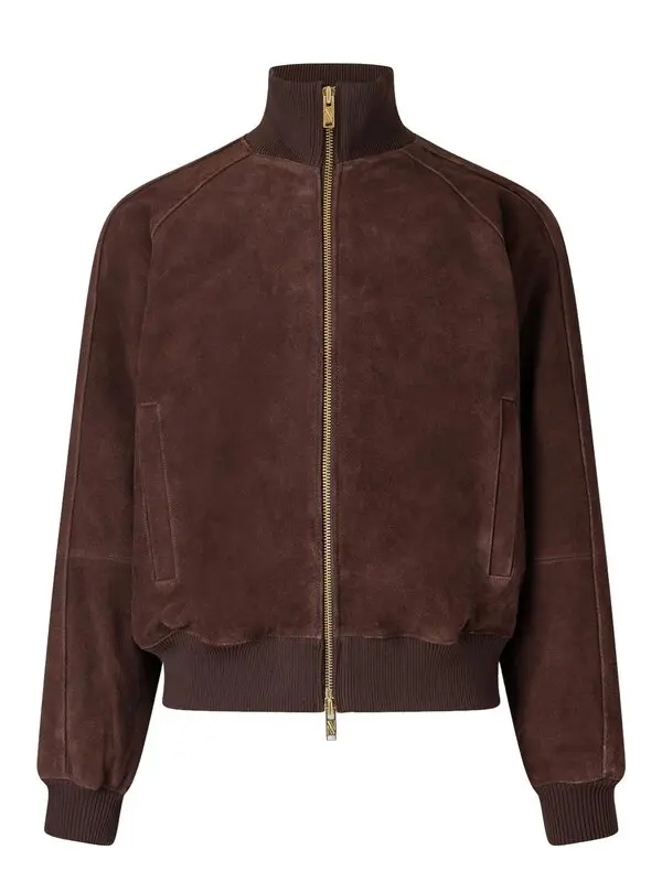 BARACUTA Roughout Suede Jacket - Brown