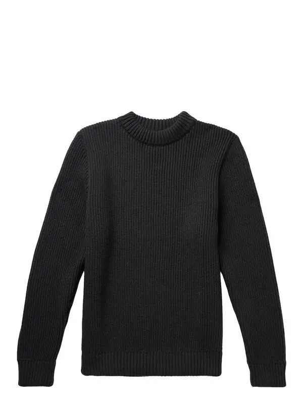 S.N.S. HERNING Felt-0 Ribbed Virgin Wool Sweater - Gray