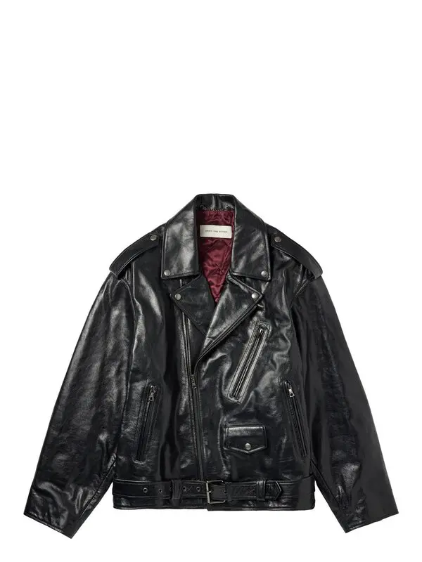 Dries Van Noten Leather Jacket - Black