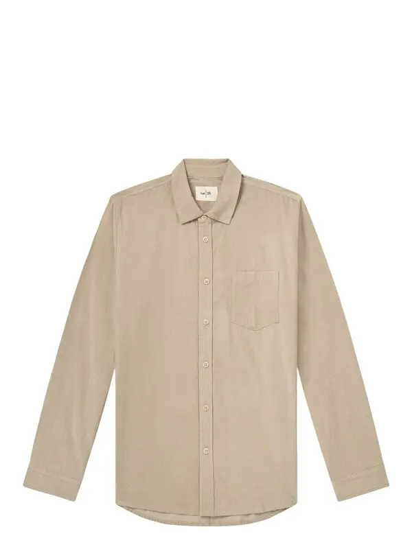 Folk Direction Garment-dyed Cotton-corduroy Shirt - Neutrals