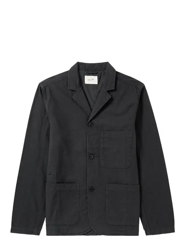 Folk Cotton Tailored Blazer - Black