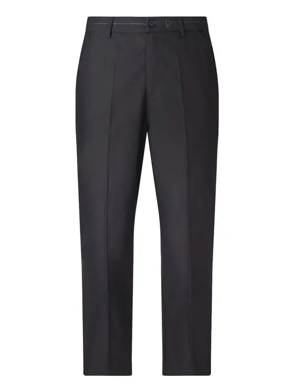 Folk Slim-fit Cotton-blend Trousers - Black