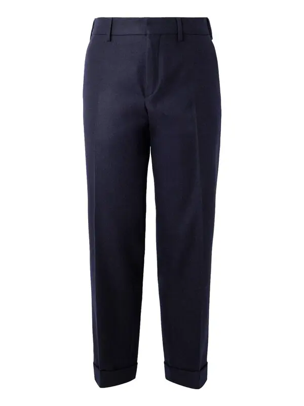 Dries Van Noten Straight-leg Wool Trousers - Blue