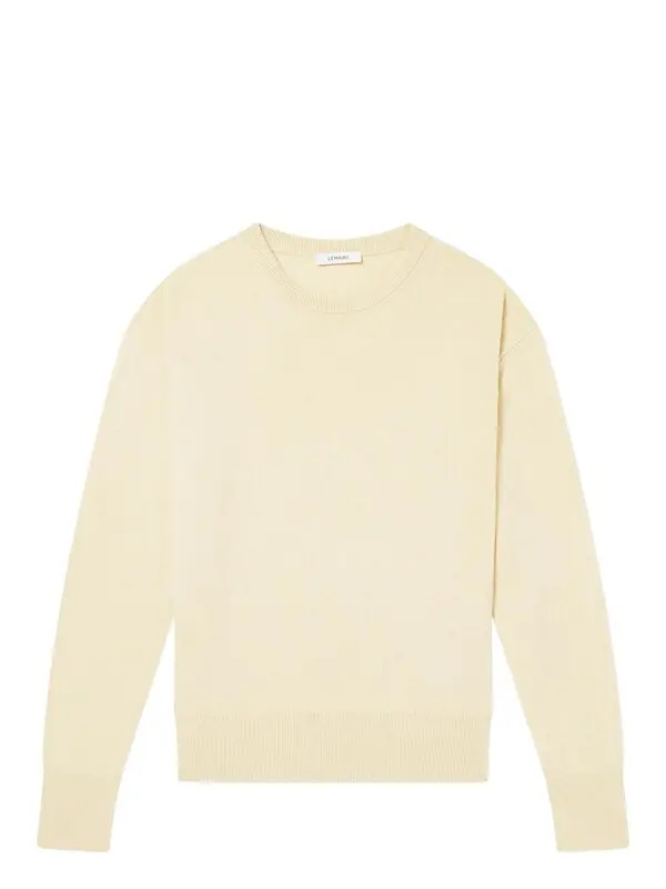 LEMAIRE Cashmere And Wool-blend Sweater - Yellow