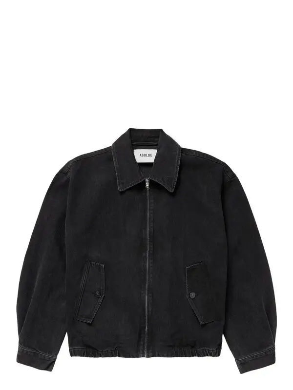 AGOLDE Torres Organic And Recycled-denim Blouson Jacket - Black