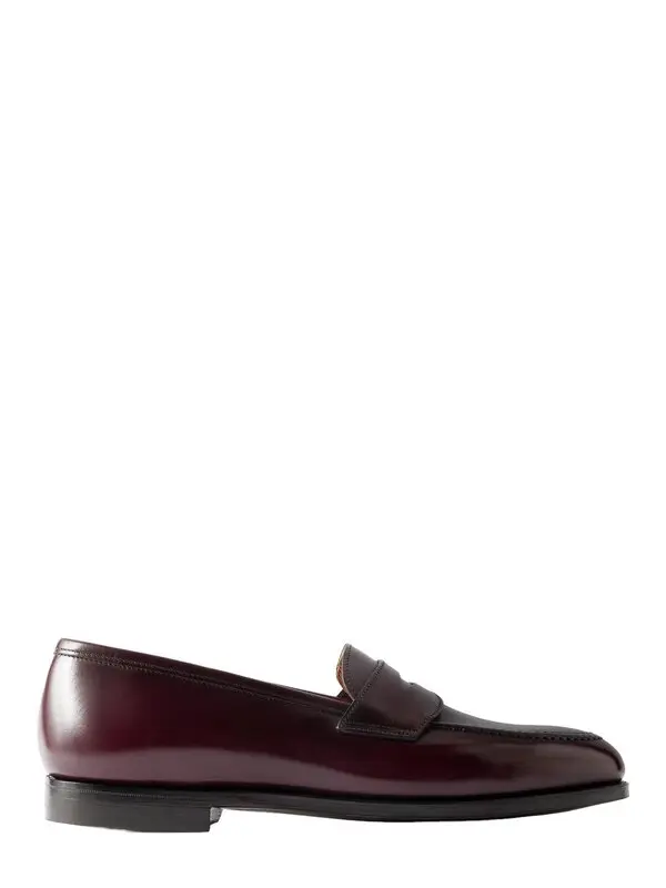 George Cleverley Bradley Ii Leather Penny Loafers - Burgundy