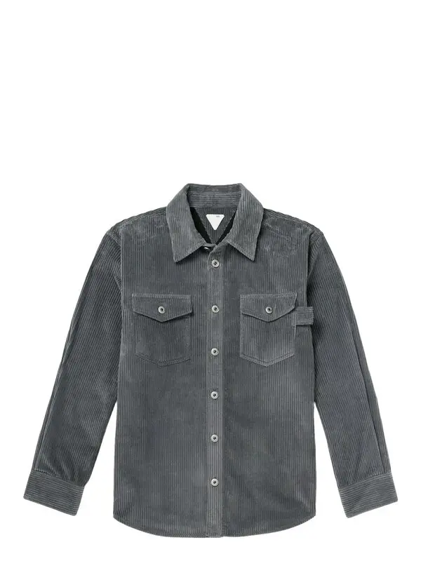 Bottega Veneta Cotton-corduroy Shirt - Gray