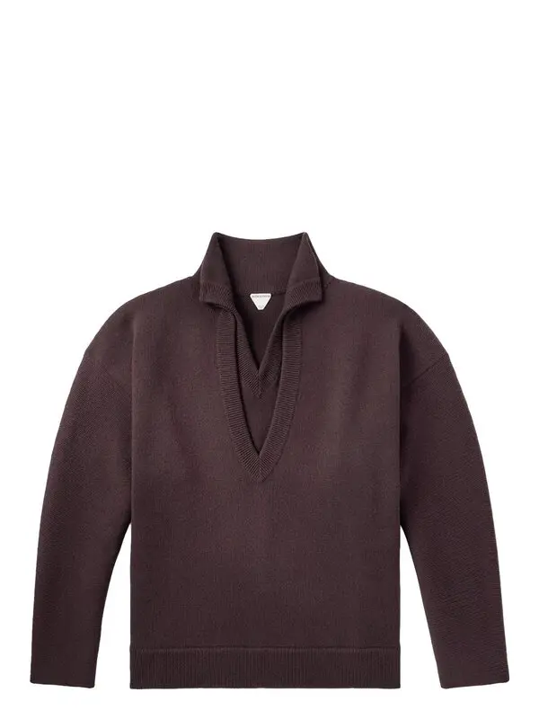 Bottega Veneta Oversized Layered Wool Sweater - Brown