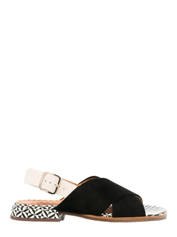 Chie Mihara Waspi Crisscross Strap Sandals - Black