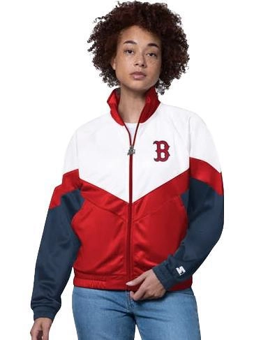 STARTER Boston Red Sox Teamwork Raglan Full-zip Track Jacket - White