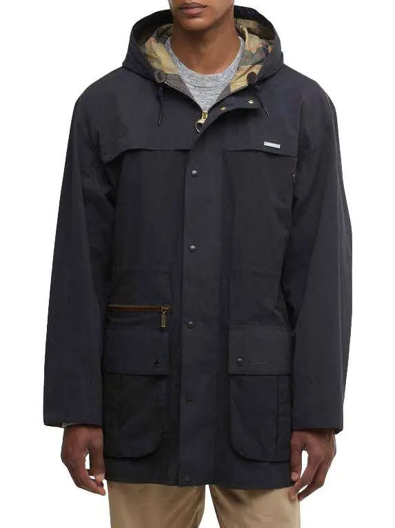 Barbour Icons Durham Waterproof Hooded Raincoat - Navy