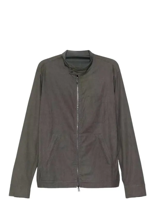 Masnada Stand-up Collar Zip Jacket - Grey